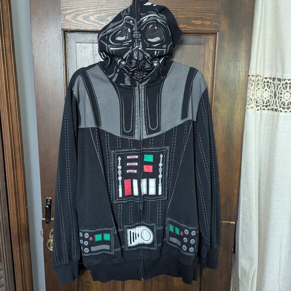 Star Wars | Shirts | Darth Vader Full Face Cover Hoodie With Mesh Face ...